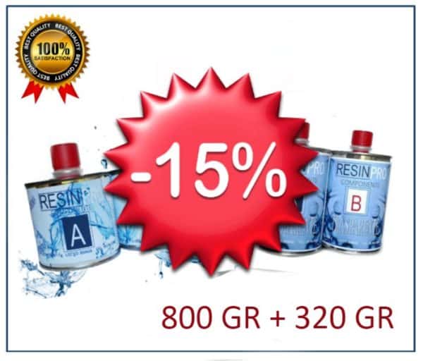 SET RESINA ATOSSICA GR 800 + GR 320 - Resine Epossidiche RESIN PRO